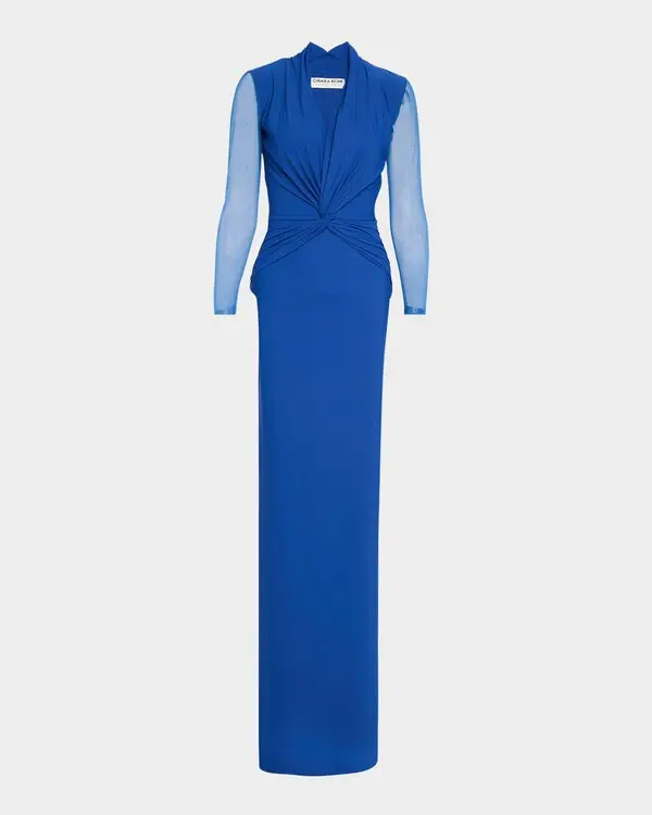 Chiara Boni La Petite Robe Lalia Twist-front Column Gown