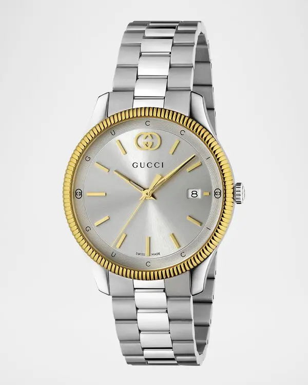 Gucci G-timeless Two-tone Bracelet Watch, 38mm
