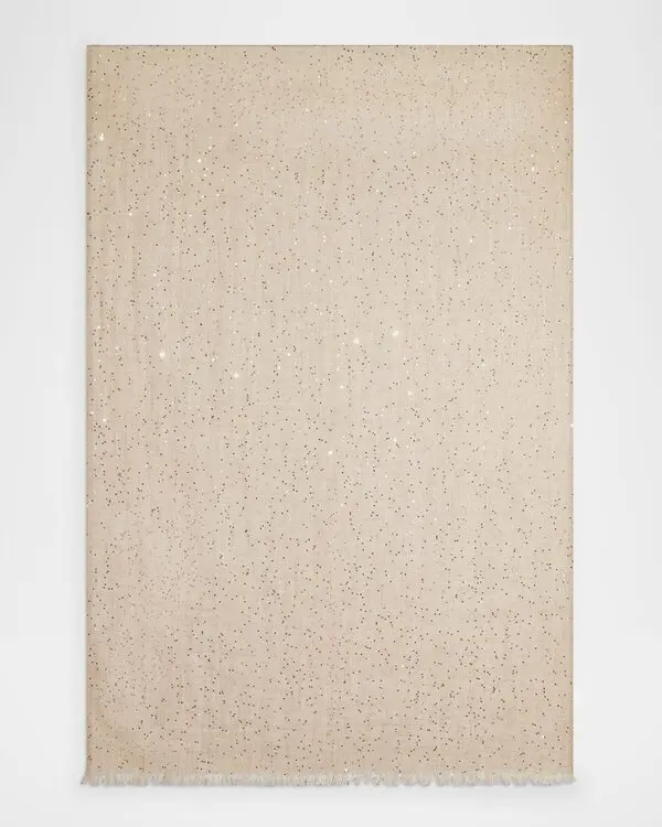 FERRAGAMO Star Sequin-embellished Scarf - Natural