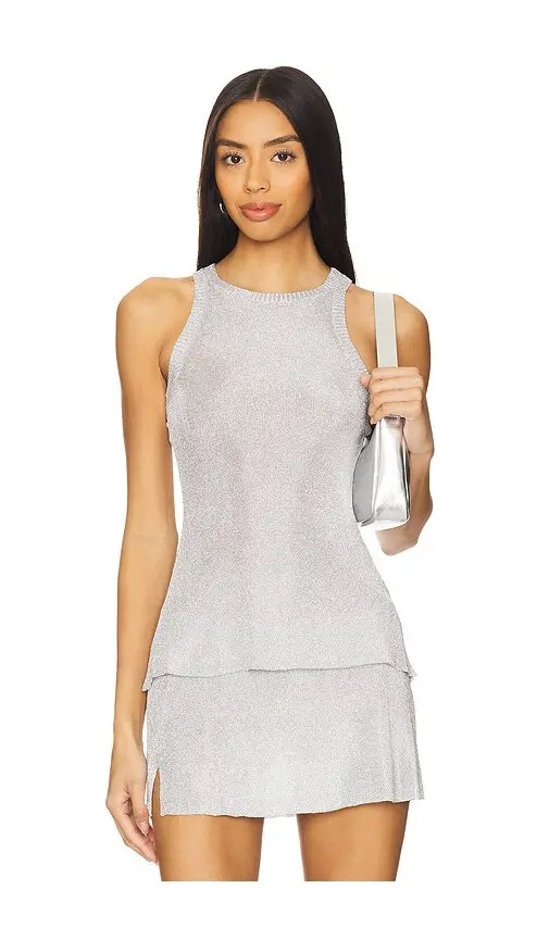 GUIZIO Millie Metallic Top