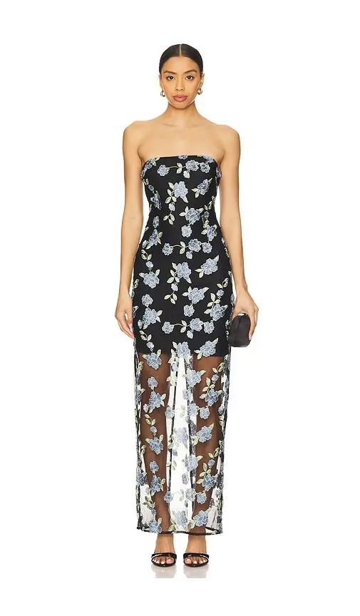 Remain Birger Christensen Flower Mesh Tube Dress