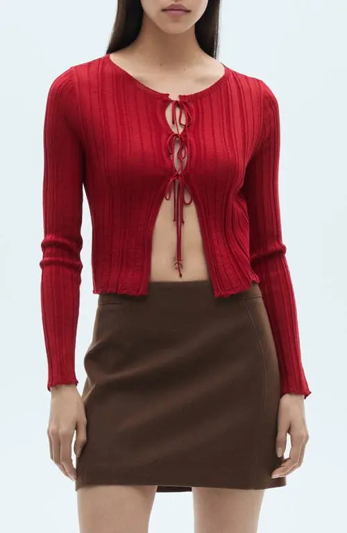 Mango Tie-front Cardigan