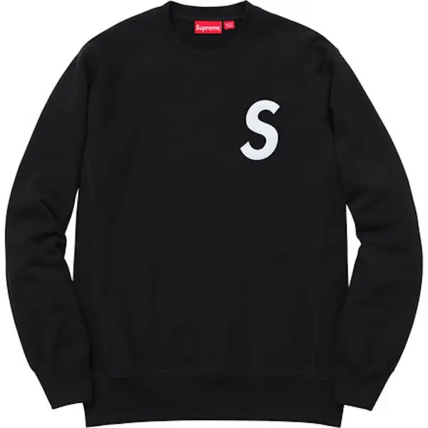 Supreme S Logo Crewneck Sweatshirt - Black