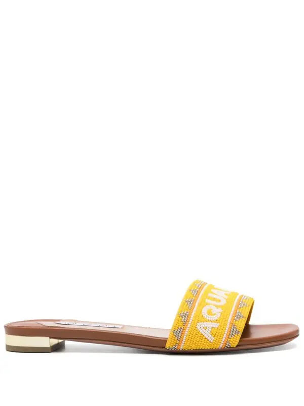 AQUAZZURA Beads Slides