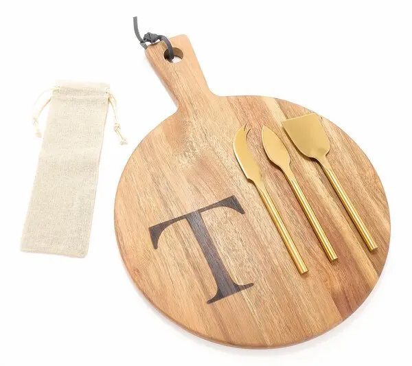 HOME REFLECTIONS 5 Piece Monogrammed Charcuterie Set