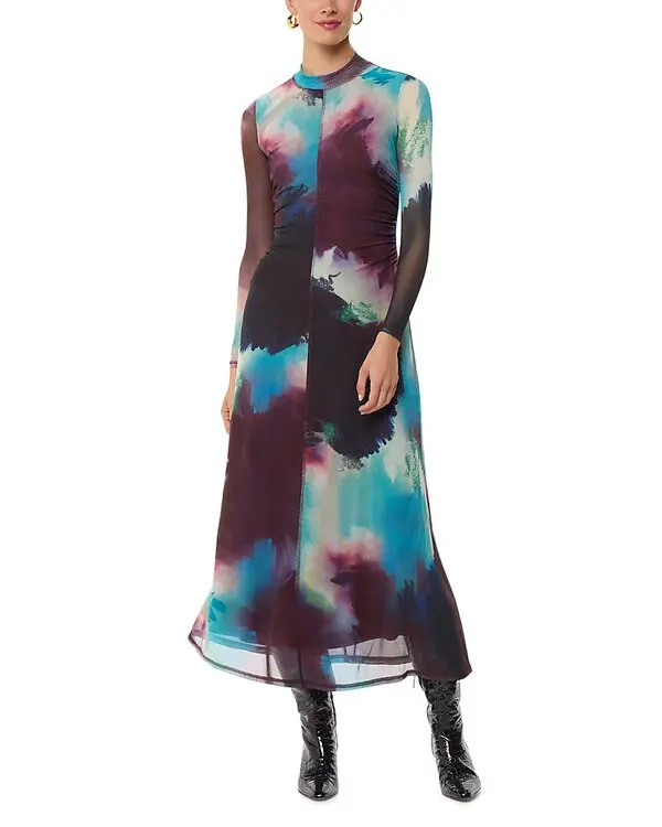 Whistles Mesh Midi Dress - Mulitcolor