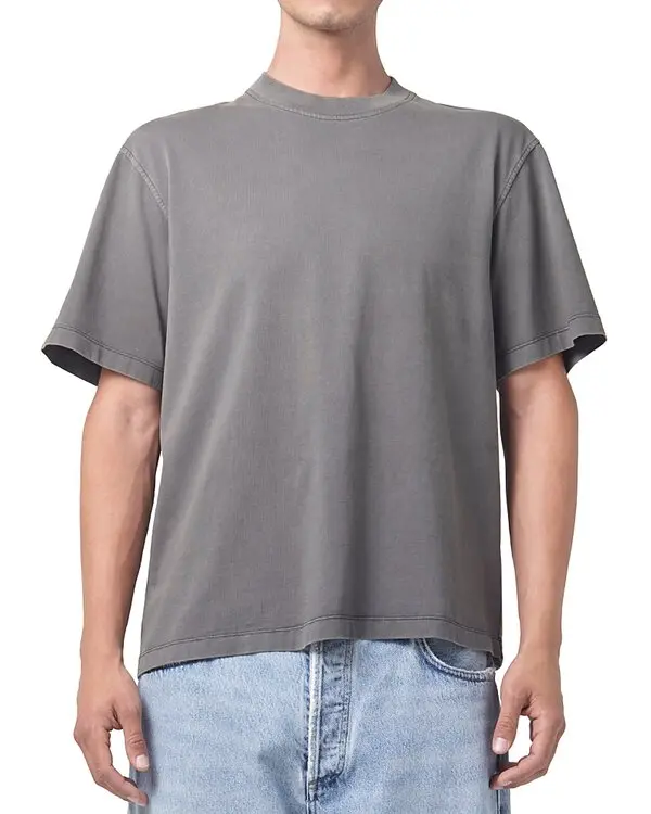 AGOLDE Asha Mock Neck Tee - Flint Wash