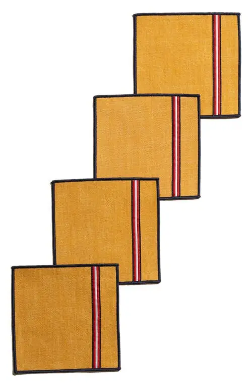 ATELIER SAUCIER Universtiy Set Of 4 Cocktail Napkins