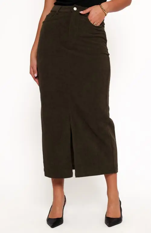 PETAL & PUP Myra Corduroy Midi Skirt