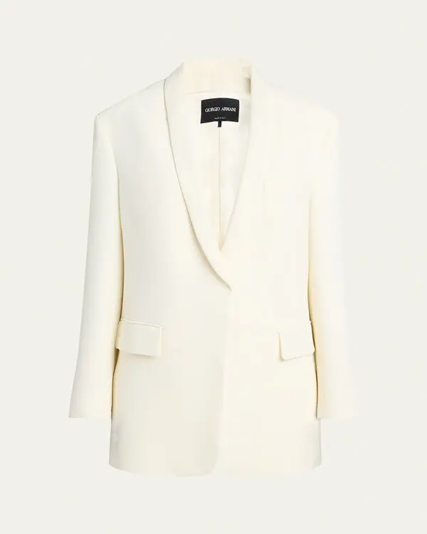 Giorgio Armani Cady Glitter Tuxedo Jacket