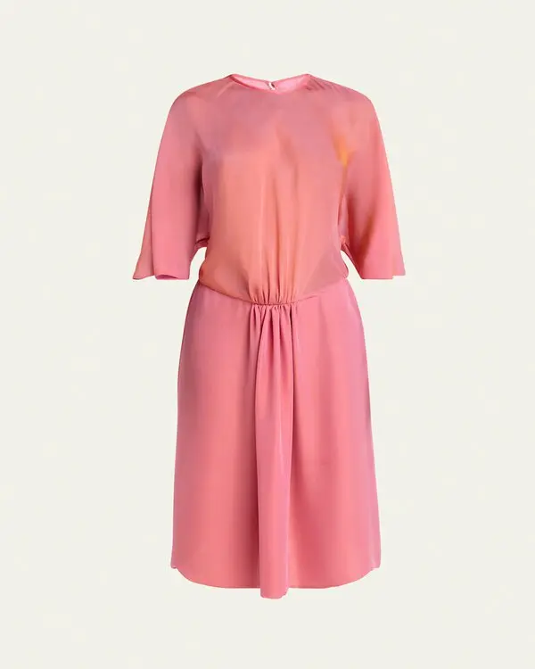 Giorgio Armani Iridescent Chiffon Midi Dress