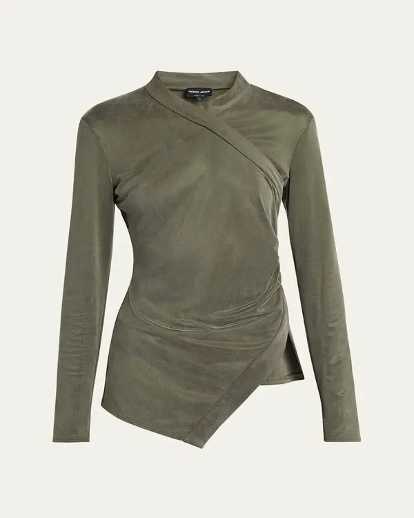 Giorgio Armani Asymmetric Jersey Top