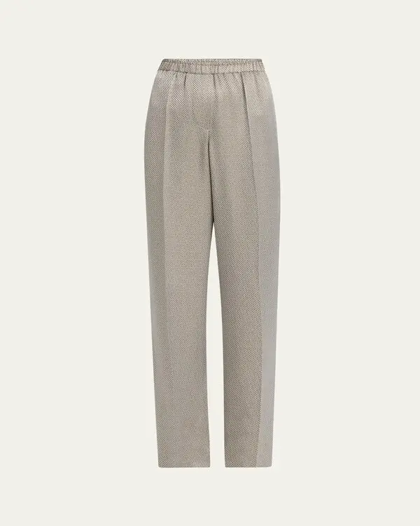 Giorgio Armani Micro Jacquard Pull-on Trousers