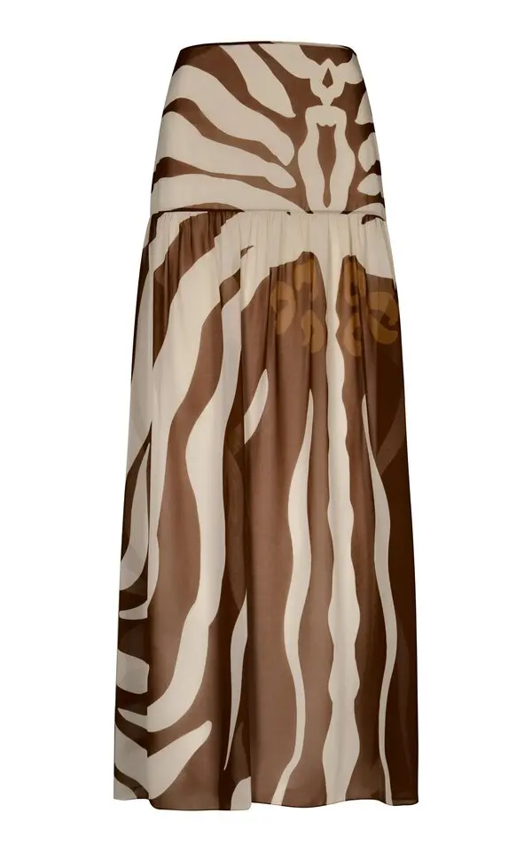 Johanna Ortiz Bohemia Convertible Georgette Midi Dress