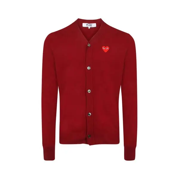 Play Comme Des Garcon Cardigan With Applique
