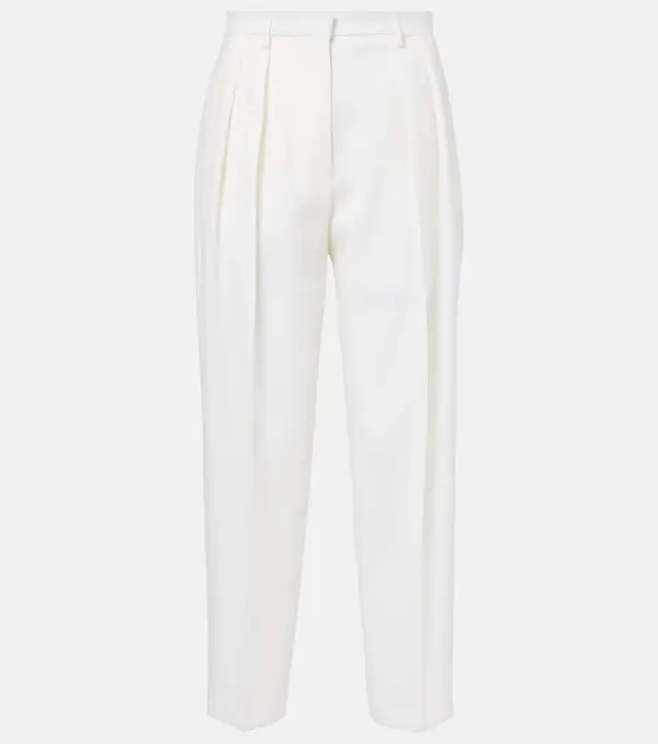 Altuzarra Emmett High-rise Tapered Wool Pants - White