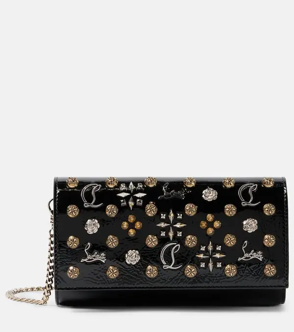 CHRISTIAN LOUBOUTIN Paloma Patent Leather Wallet On Chain