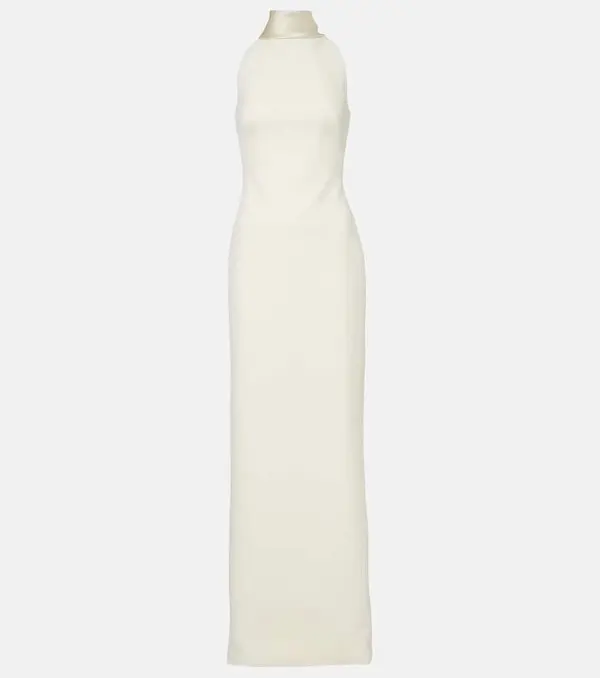 Safiyaa Holliana Crêpe Gown - White