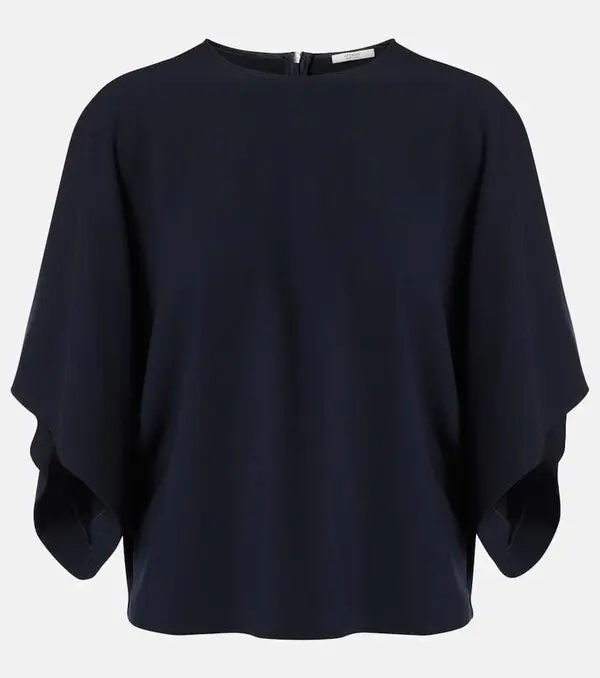 FFORME Tenley Draped Wool-blend Crêpe Top