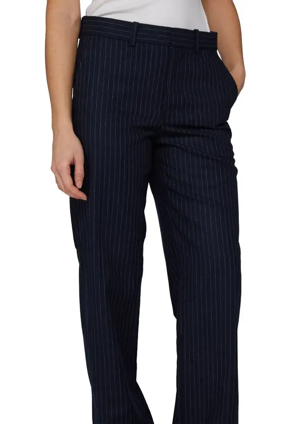 A.P.C. Jane Straight Pants In Navy - 60% Off | Editorialist