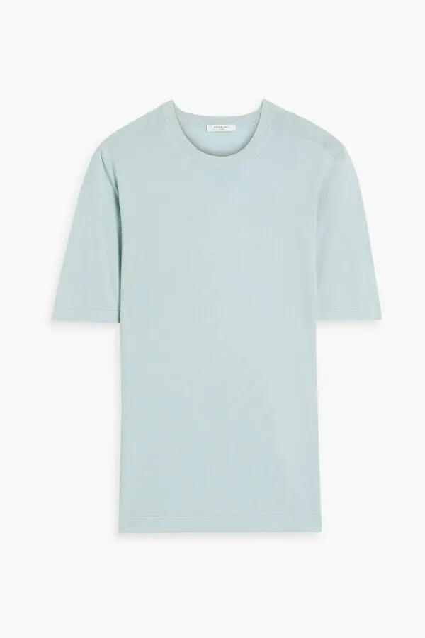 Boglioli Cotton And Silkblend Tshirt - Light Blue