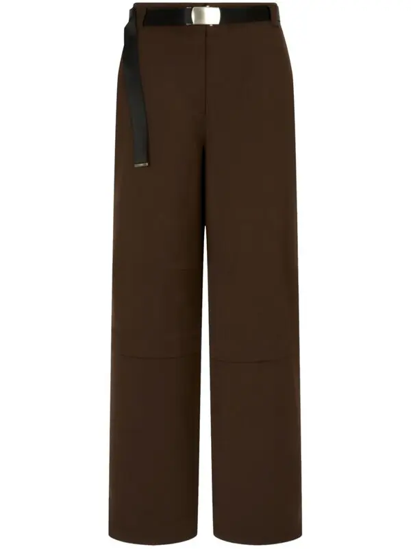 STUDIO TOMBOY Wool Belted Trousers - Brown