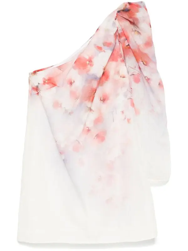 Zimmermann Crush Asymmetrical Mini Dress - White
