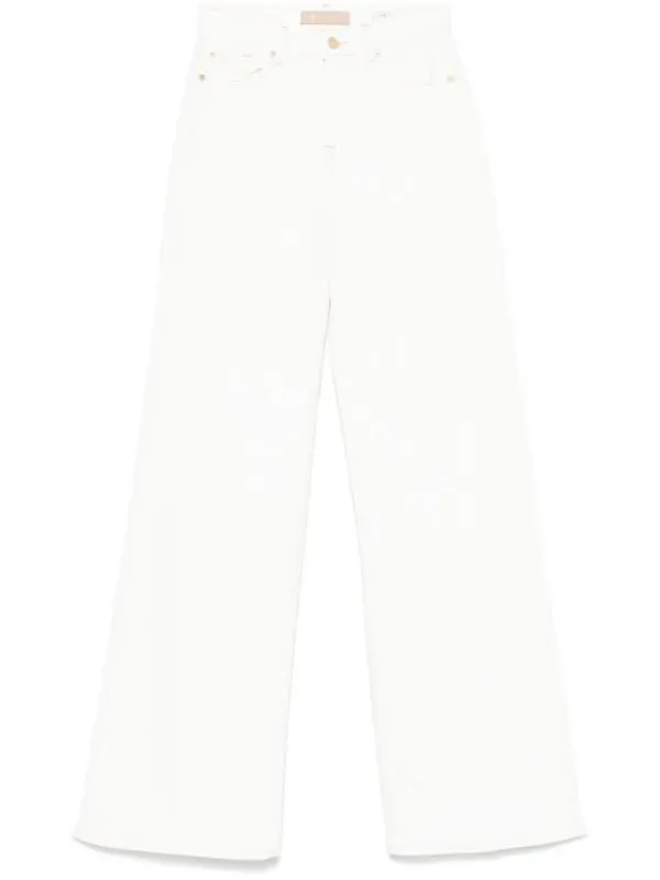 7 For All Mankind Lotta Wide Leg Jeans - White