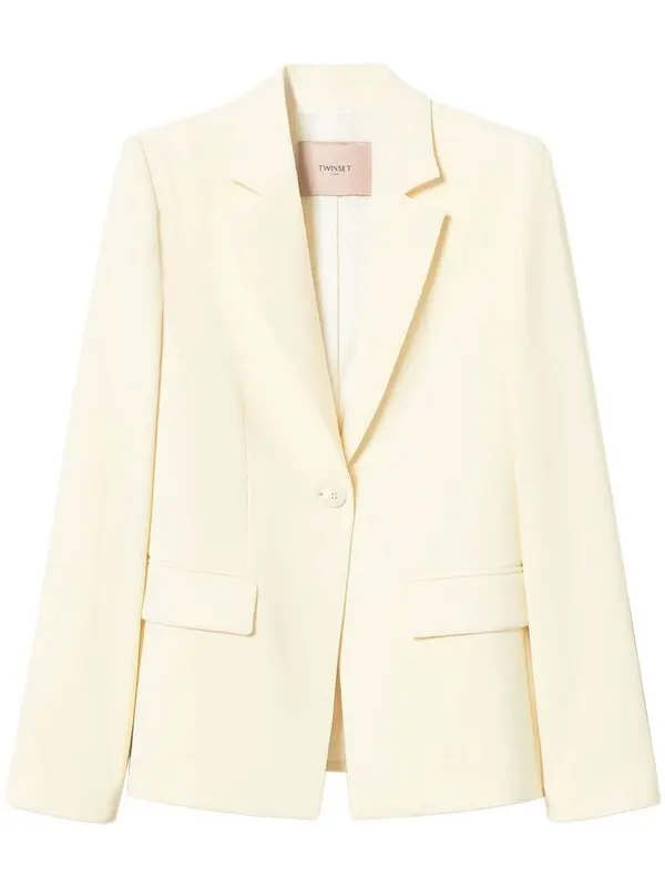 TWINSET Crepe Blazer - Neutrals