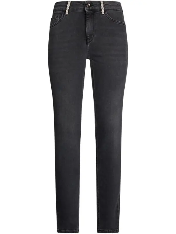 Liu Jo Rhinestone Skinny Jeans - Black