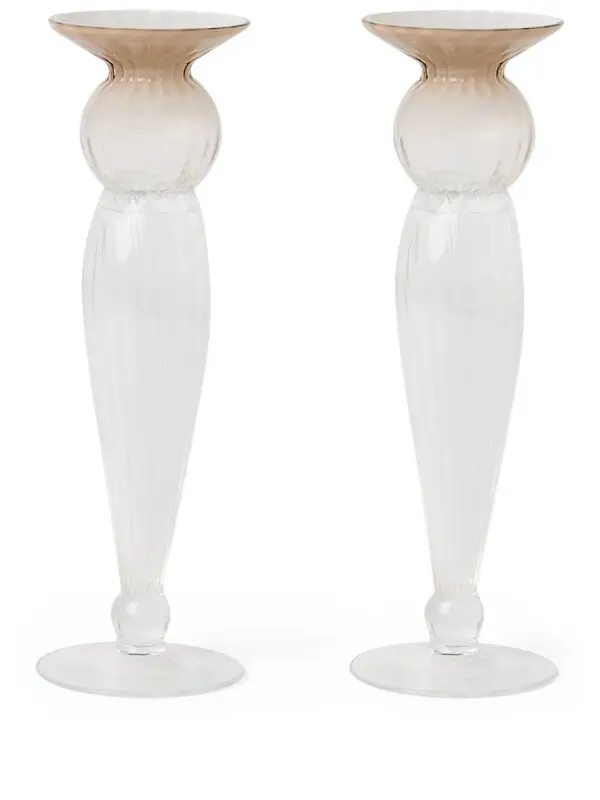 Brunello Cucinelli Murano Glass Candlesticks