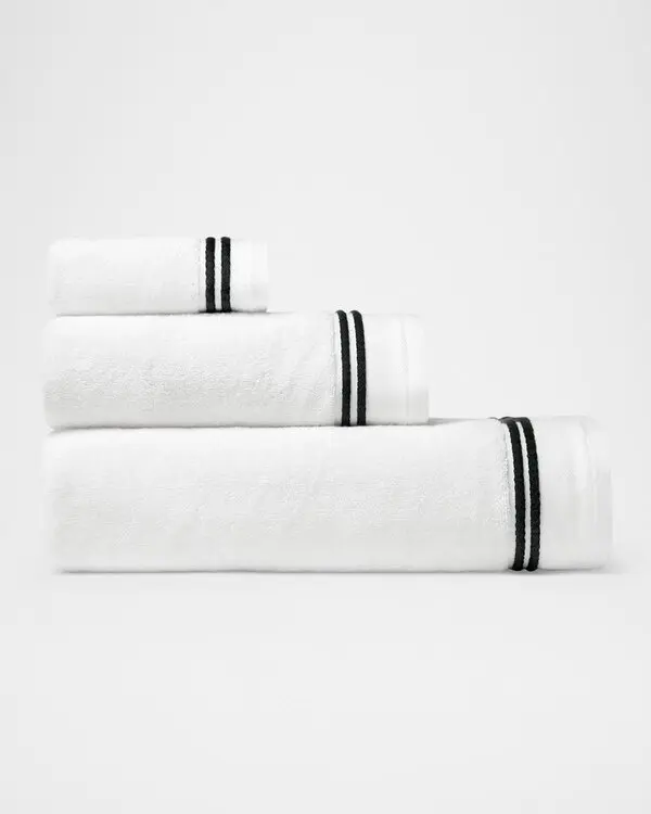 SFERRA Aura Nuova Bath Towel - White/black