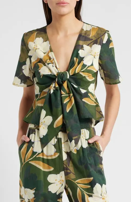 Rails Tia Floral Tie-front Top