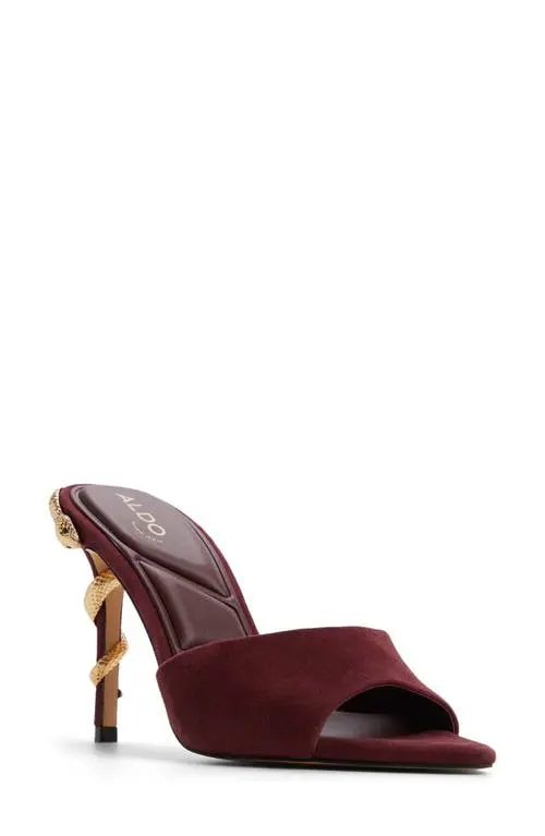 Aldo Seashella Pointed Toe Slide Sandal - Bordo