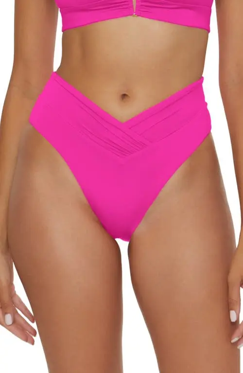 Becca Color Code High Waist Bikini Bottoms - Azalea