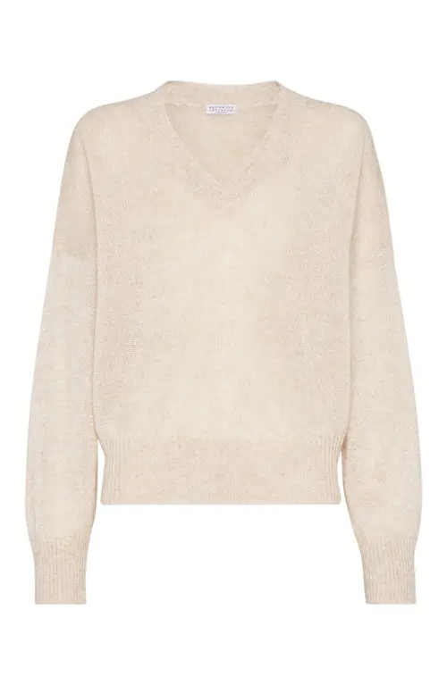 Brunello Cucinelli Metallic Effect Sweater - Shell