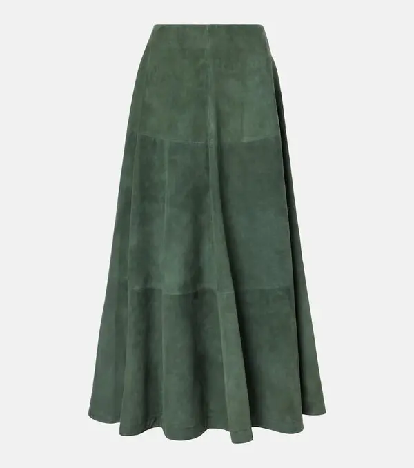Altuzarra Varda Suede Midi Skirt