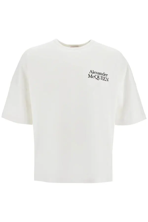 Alexander Mcqueen Oversized Logo T In White - 31% Off