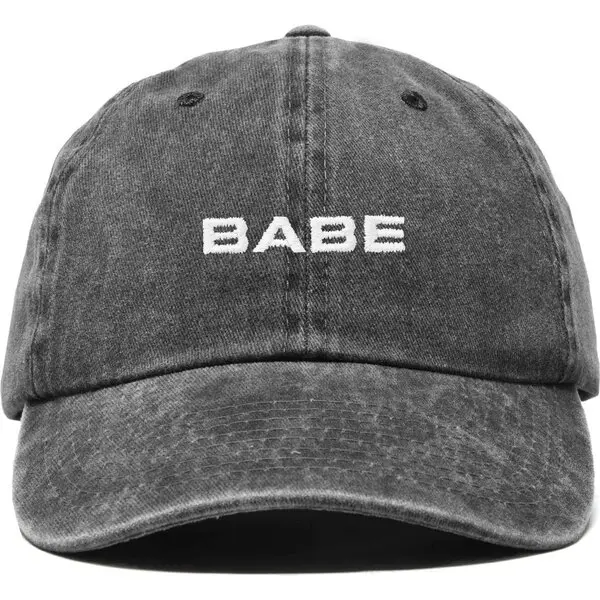 DALIX Babe' Embroidered Cap - Washed Black
