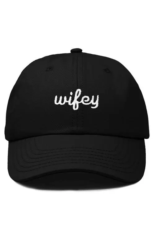 DALIX Wifey Embroidered Cap - Black
