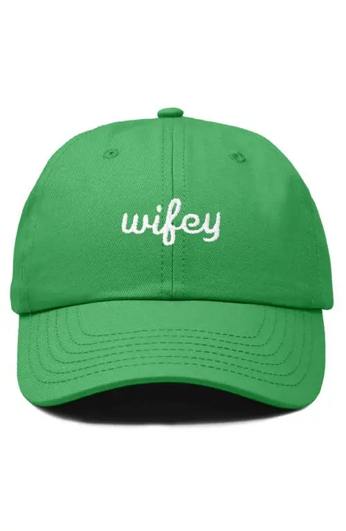 DALIX Wifey Embroidered Cap - Kelly Green