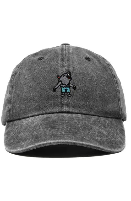 DALIX Werewolf Embroidered Cap - Washed Black