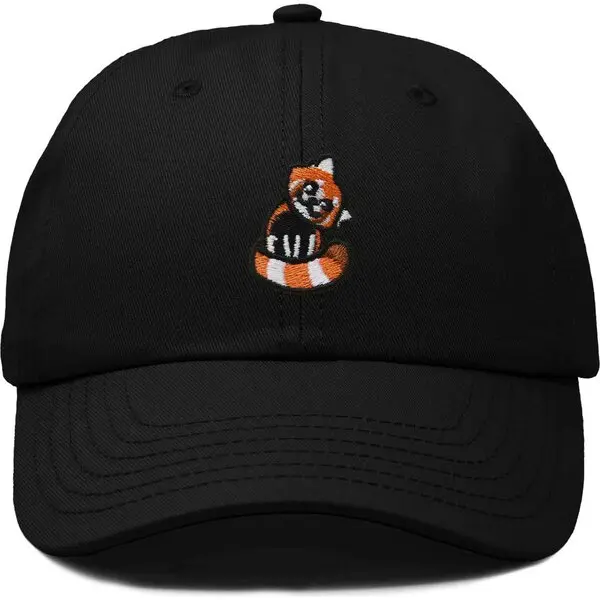 DALIX Panda Embroidered Cap - Black
