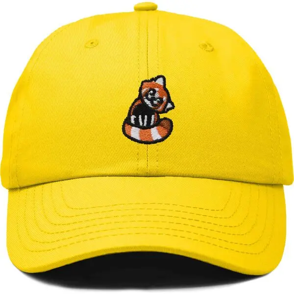 DALIX Panda Embroidered Cap - Gold