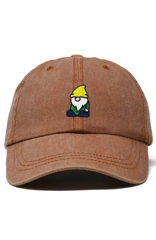 DALIX Gnome Embroidered Cap - Washed Orange
