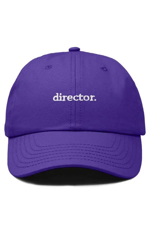 DALIX Director Embroidered Cap - Purple