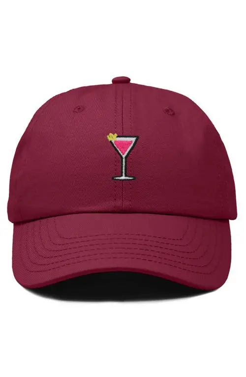 DALIX Cosmo Embroidered Cap - Maroon