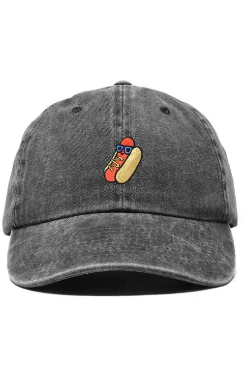 DALIX Dog Days Embroidered Cap - Washed Black
