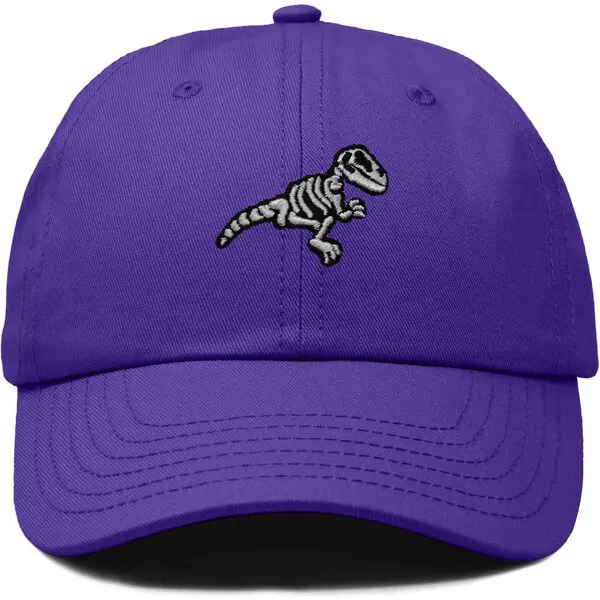 DALIX Fossil Embroidered Baseball Cap - Purple