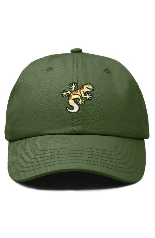 DALIX Gecko Embroidered Cap - Olive
